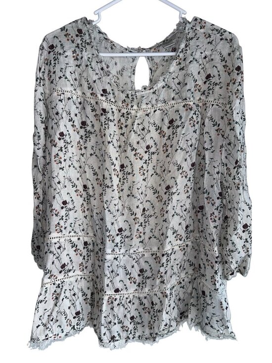 Bob Timberlake | Tops | Bob Timberlake Womens 34 Sleeve Peasant Top Sz ...
